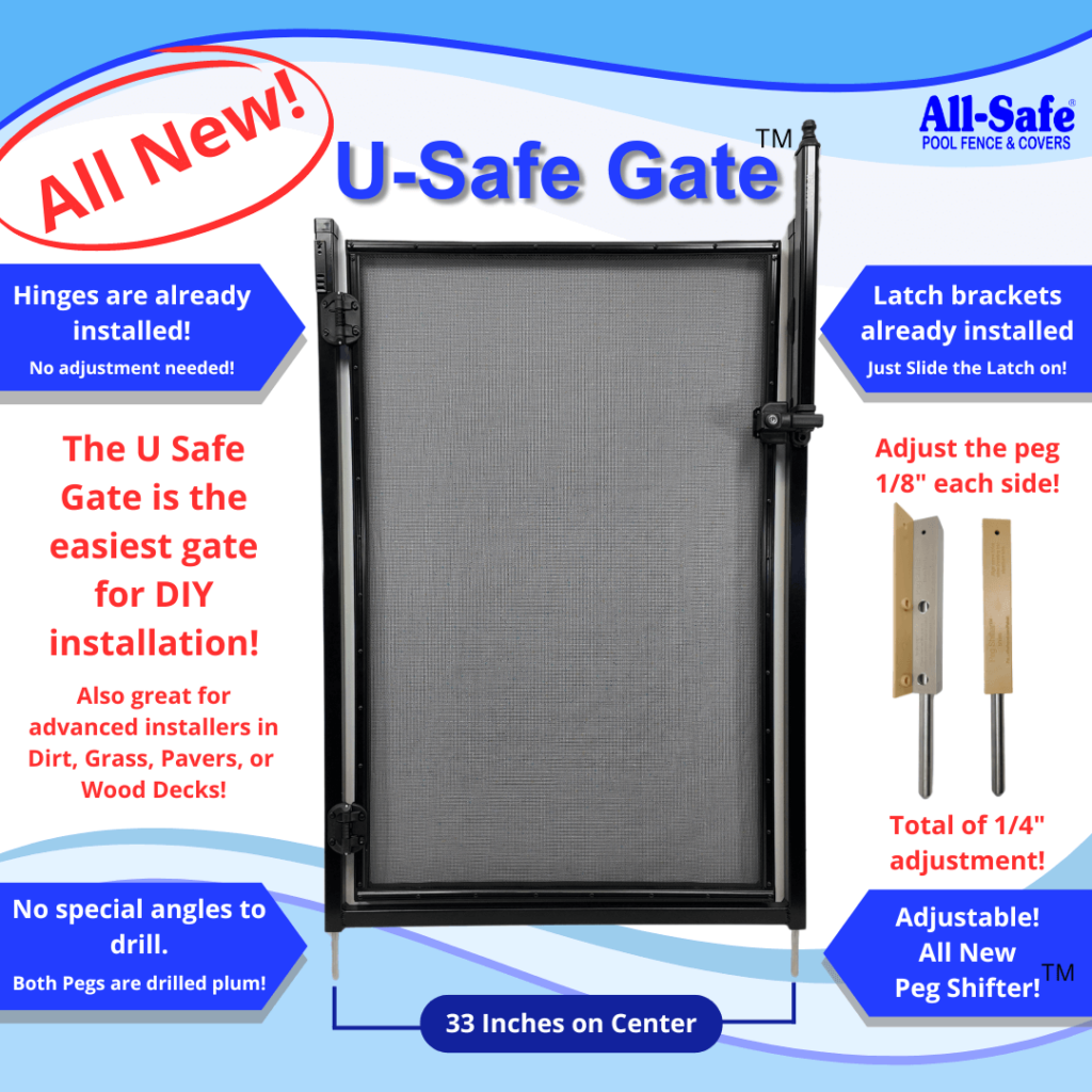 DIY Self-Closing Gate Kit for Pool Fences: Easy Installation - All-Safe ...
